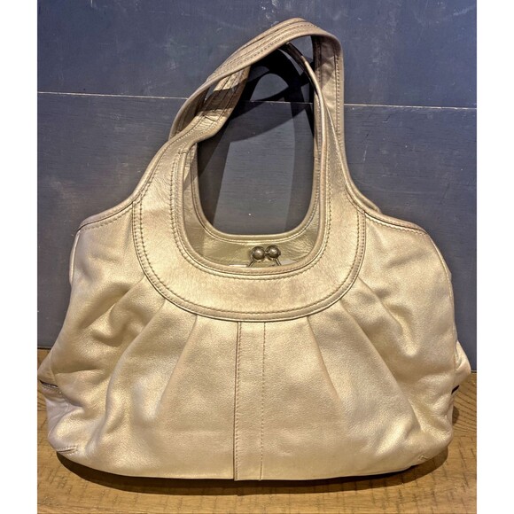 Coach | Bags | Coach Ergo Purse Satchel Hand Bag Kiss Lock Leather ...